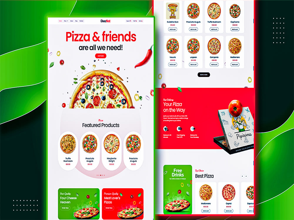 Wordpress food restaurant website with food ordering system & delivery ...