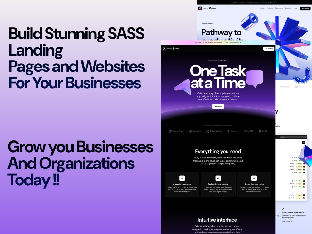 Responsive Landing Page Design | SASS Design | Figma UI/UX Designer | Upwork