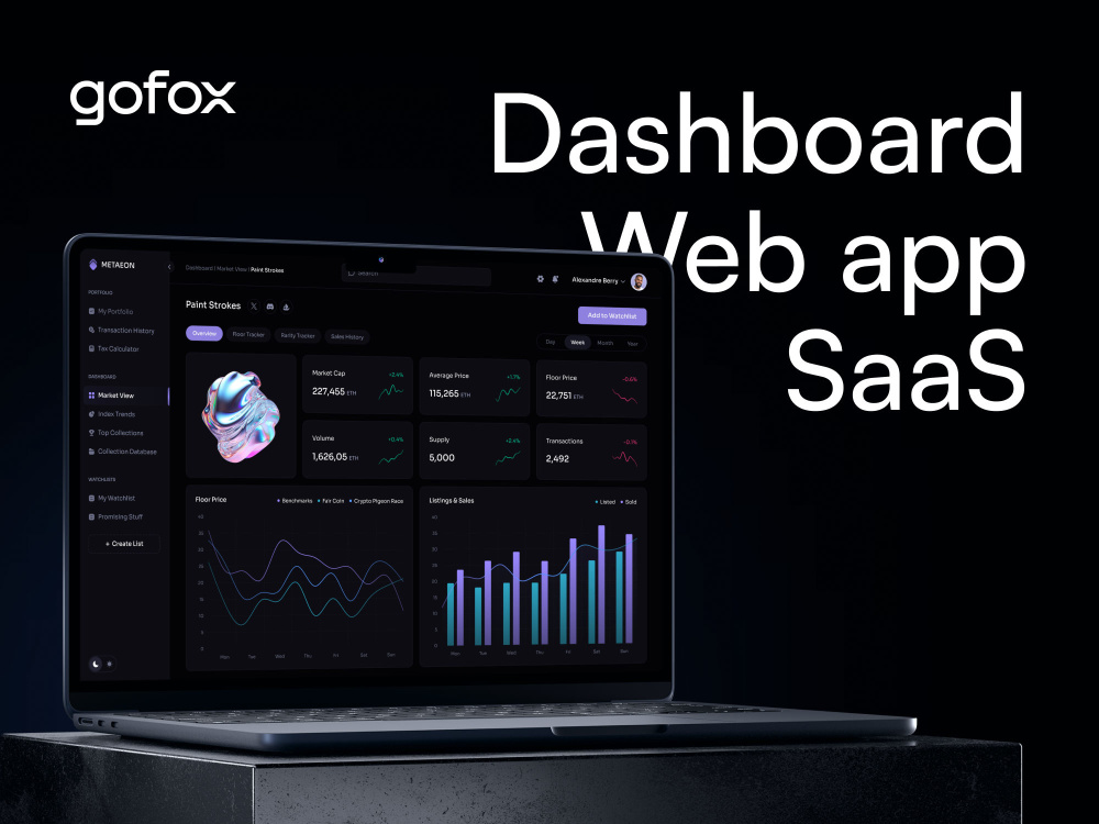 A UI/UX design for Dashboard | SaaS | Web App | Upwork
