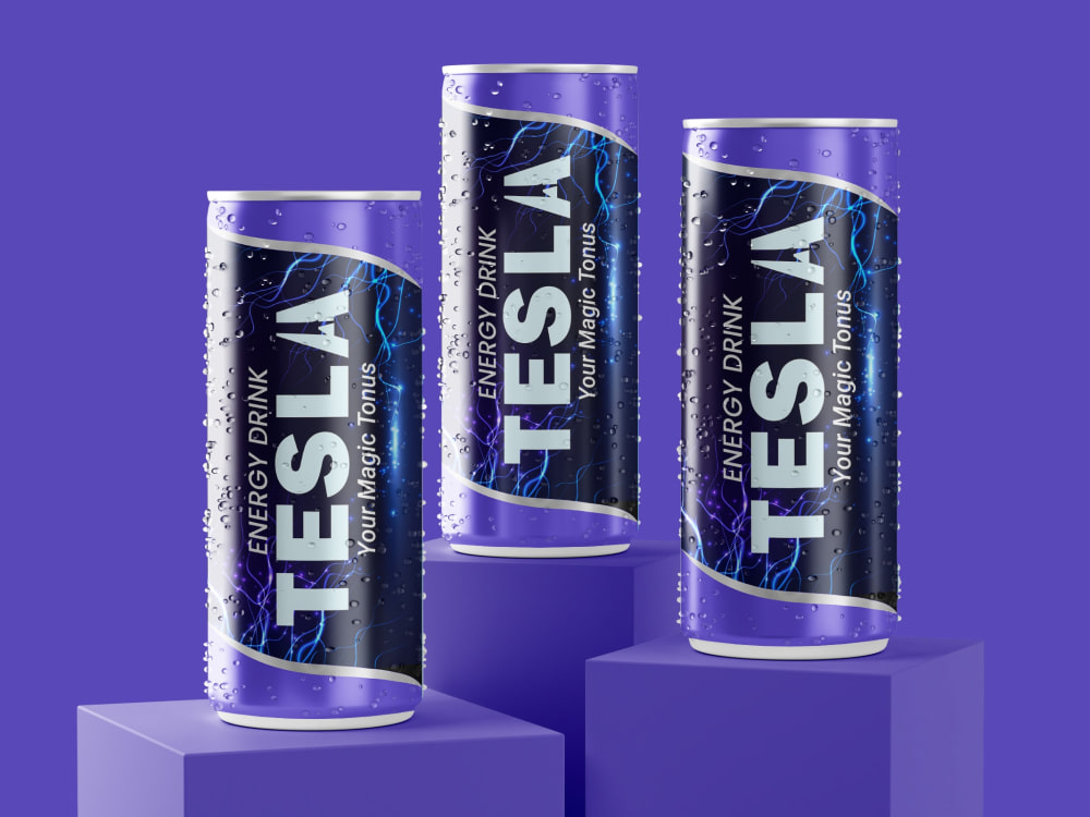 Creative energy drink, beer, beverage, soda can label design | Upwork