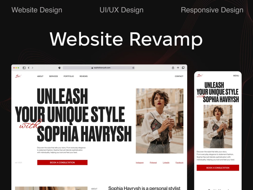 A full website revamp with better UX/UI & responsive design | Wireframe ...