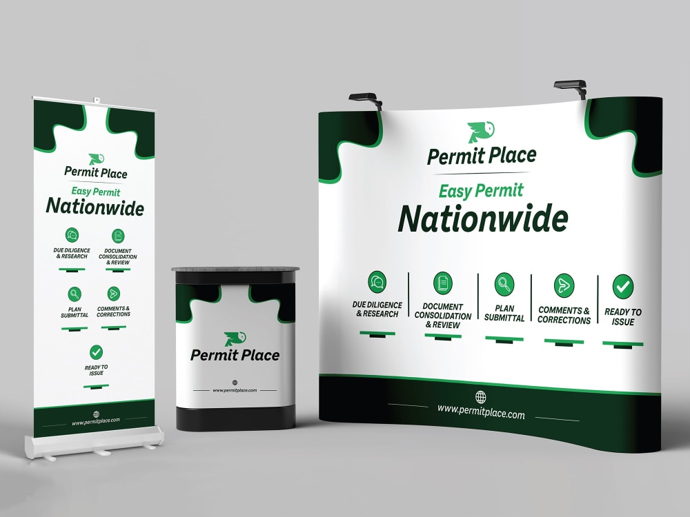 Trade show booth, backdrop, kiosk, roll up banner for your exhibition | Upwork