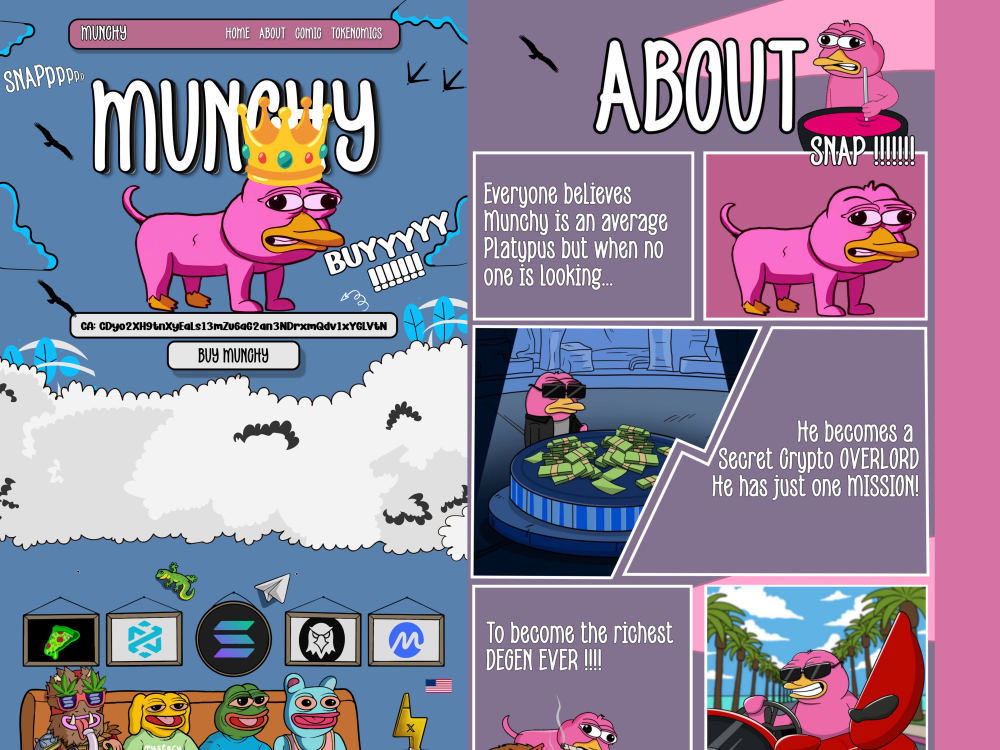 A meme coin website, meme coin landing page, memecoin figma design | Upwork