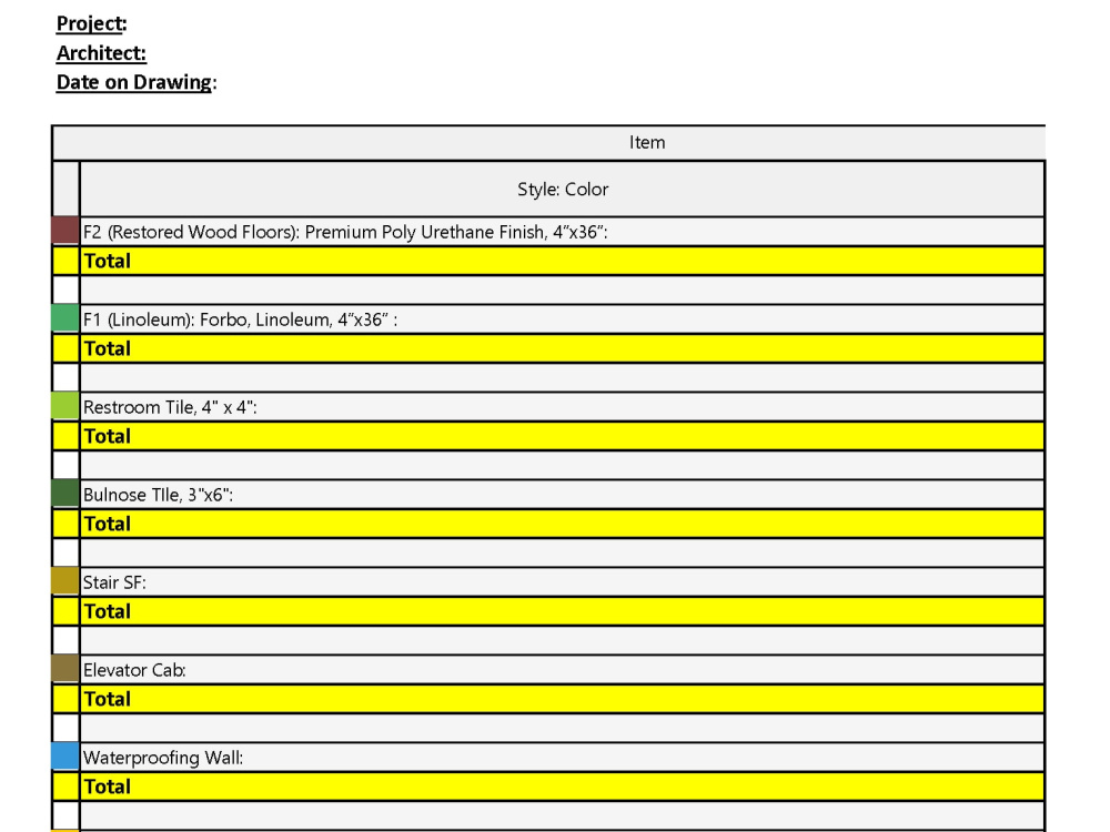 A Flooring Takeoff, Quantity Sheet Using RFMS, Measure Square 8 ...