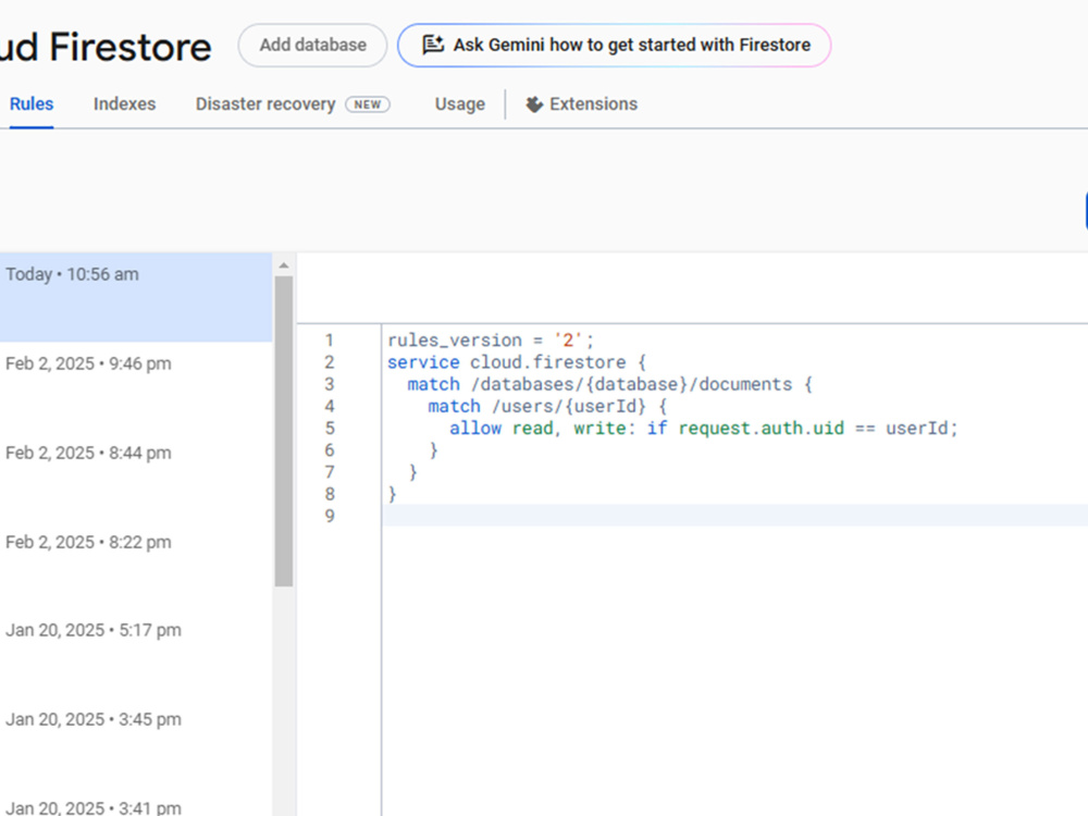 Firebase Firestore Database & Security Setup – Optimized for ...
