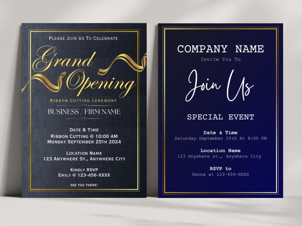 Custom Business Invitation Card Template | Upwork