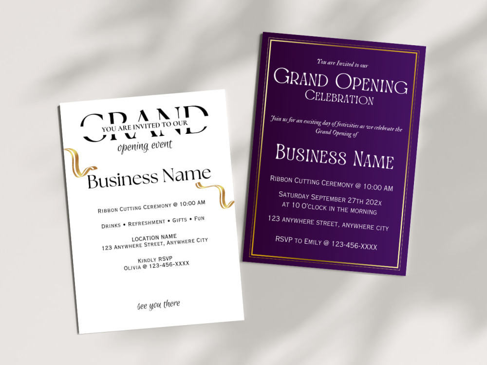 Custom Business Invitation Card Template | Upwork