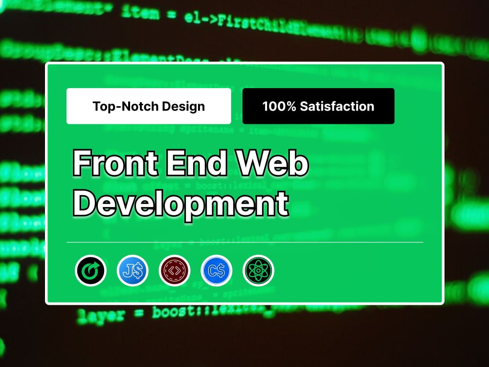 Professional Front-End Developer | React JS | HTML | Responsive Web Design | Upwork