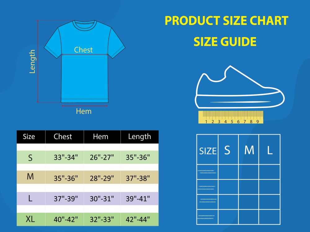 Size chart ,size guide service for website and manufacture | Upwork