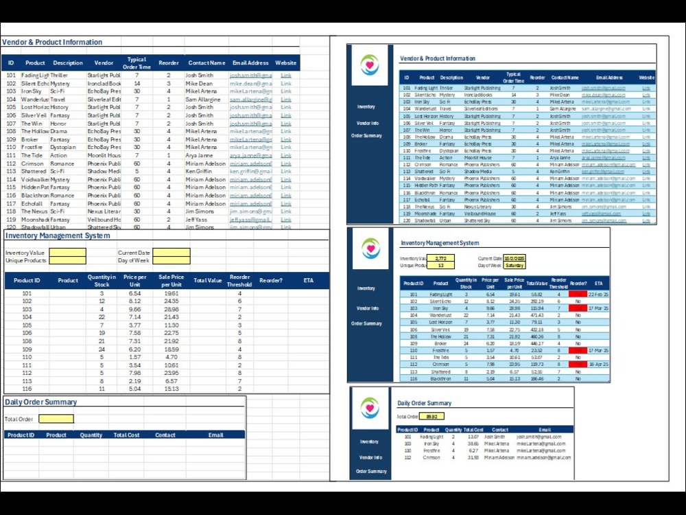 Inventory management system in excel | Upwork