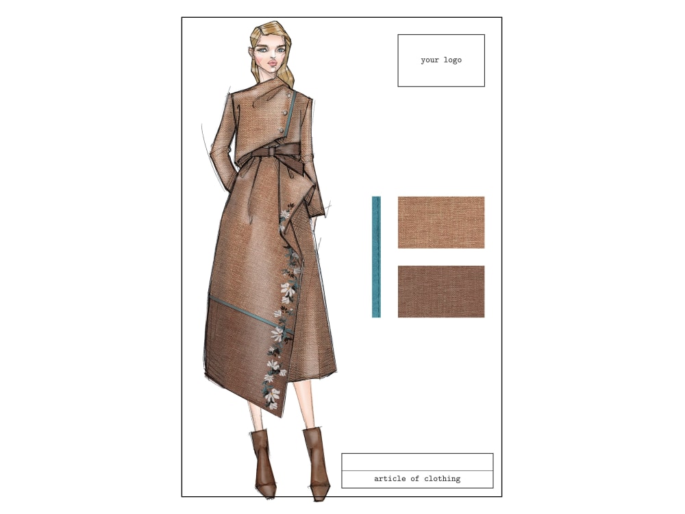 Intricately detailed fashion illustration based on your design | Upwork