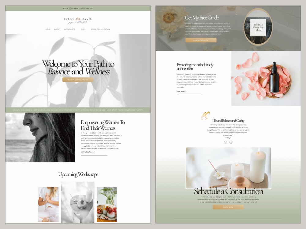 A custom Showit website & social media graphics to promote your new ...