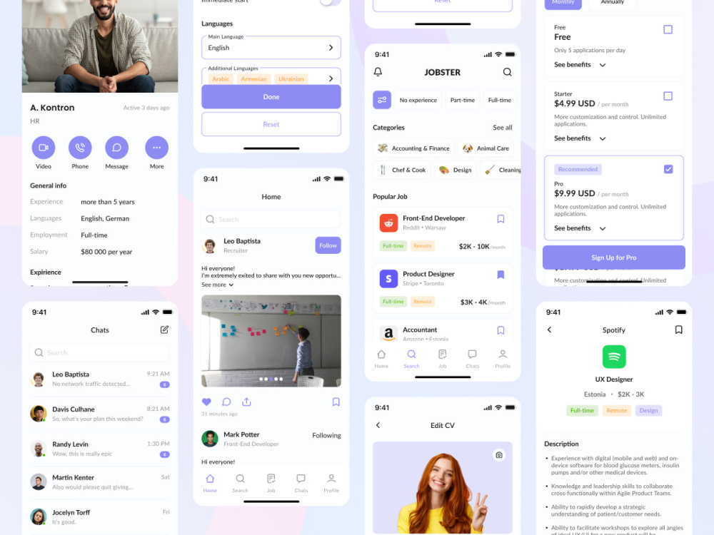 Top quality Mobile App UI design for your Application | Upwork