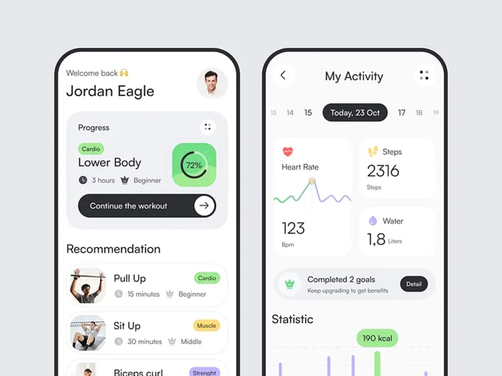 Modern Fitness Tracking Mobile App | Upwork
