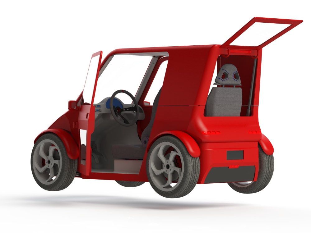 Professional SolidWorks 3D Model of L6e Concept Vehicle | Upwork