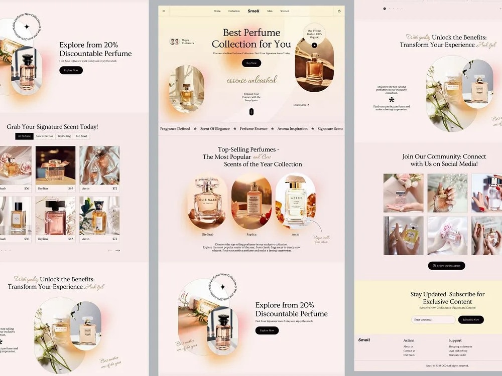 A Stunning & High-Converting Perfume E-Commerce Website Design | Upwork