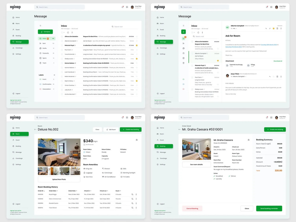 An efficient Hotel Management Dashboard UI for Better Control and ...