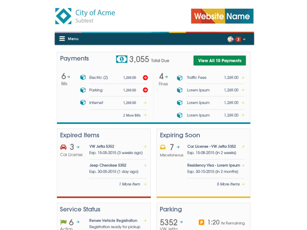 A modern and Accessible Government Service Website UI Design | Upwork