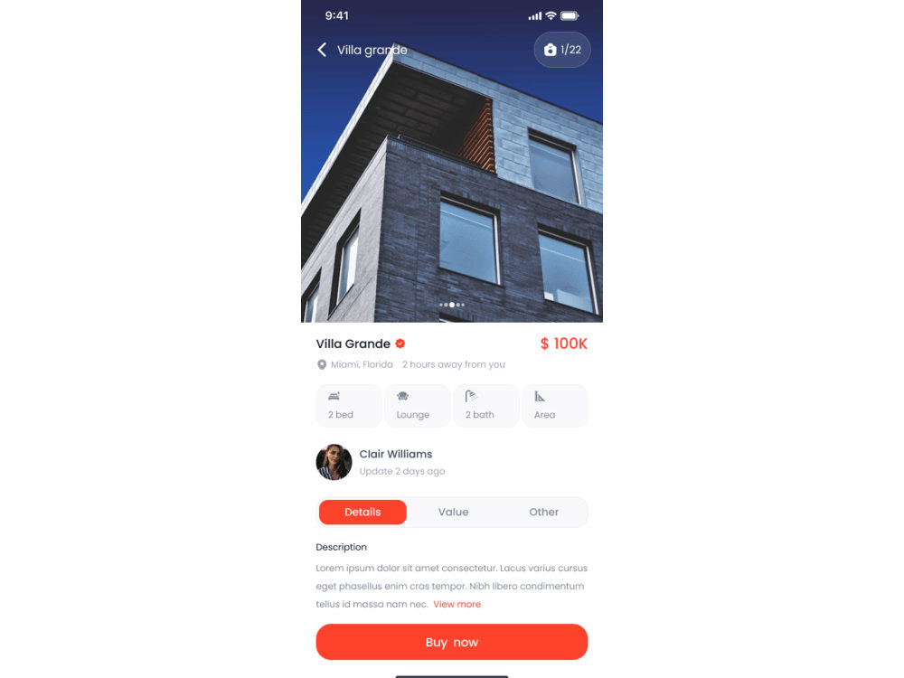Real Estate Mobile App UI/UX Design | Property Search & Booking | Upwork