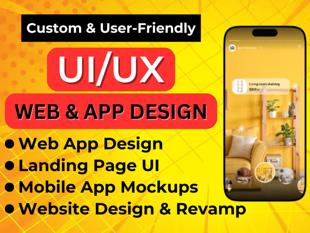 Customize ui mobile app, figma mockup, ui figma webste, landing page | Upwork