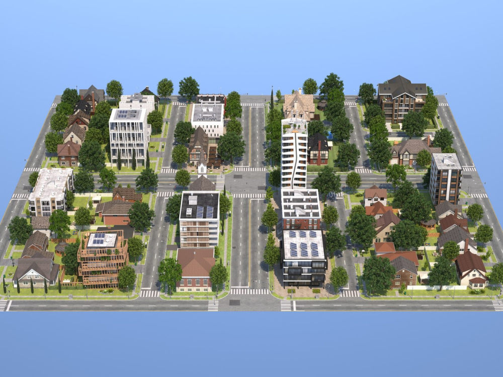 3d city block design, suburban block, urban, city block design | Upwork