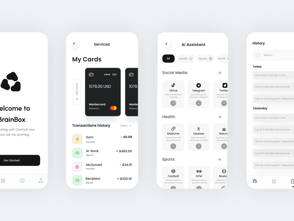 Modern & user-friendly mobile app UI in Figma | Upwork