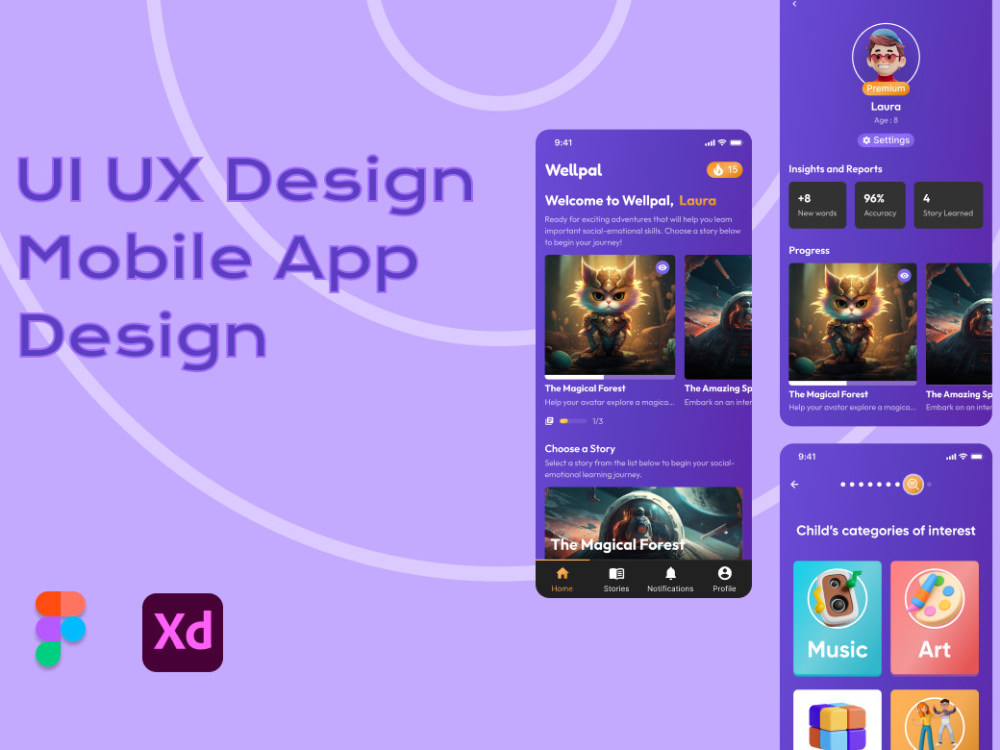 Mobile App UI/UX, Logo & Business Card Design | Adobe & Figma | Upwork
