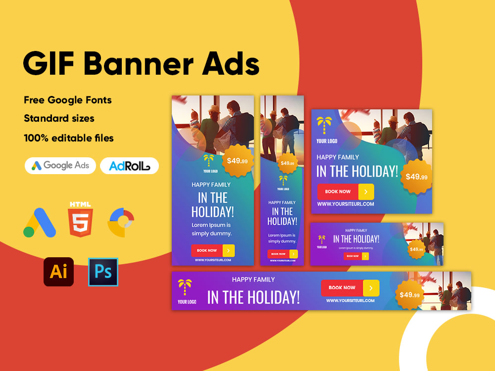 An excellent animated GIF banner and google display ads | Upwork