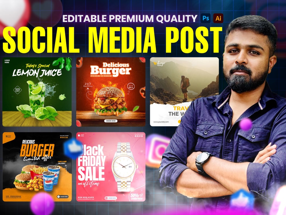 Creative facebook, instagram posts | Upwork