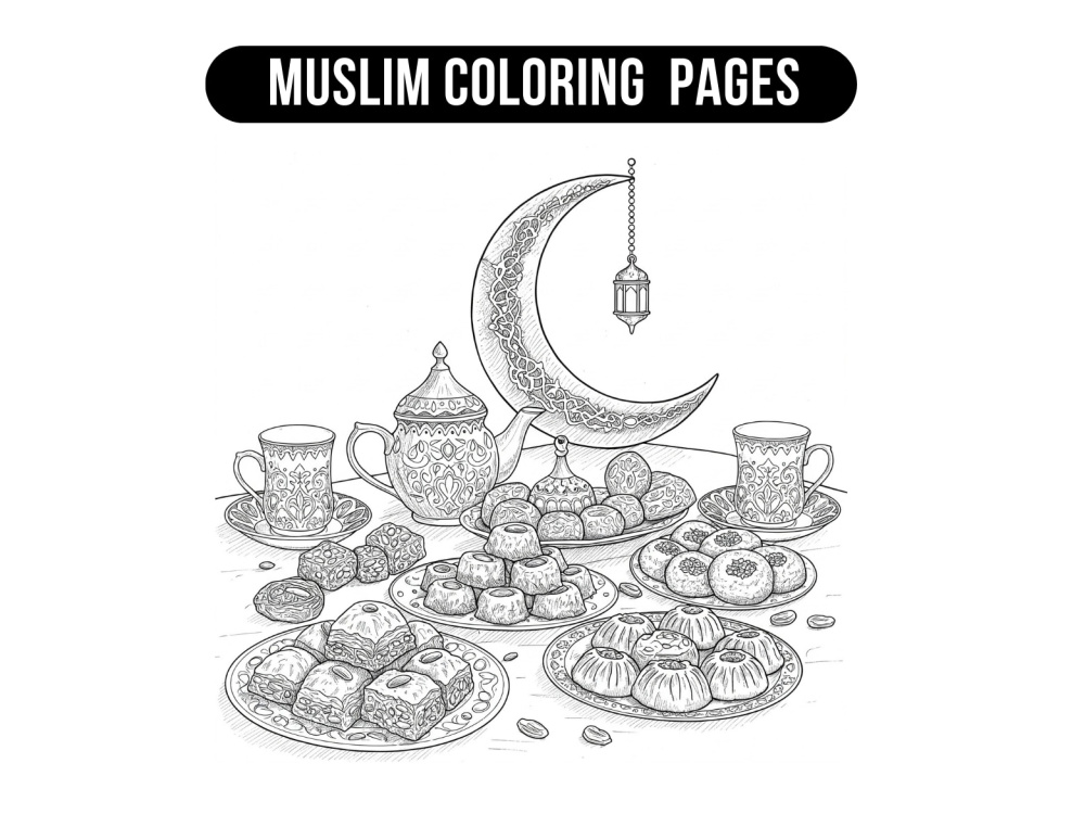 Muslim Coloring Book – Quran, Ramadan, Eid & Halal Activity Pages | Upwork
