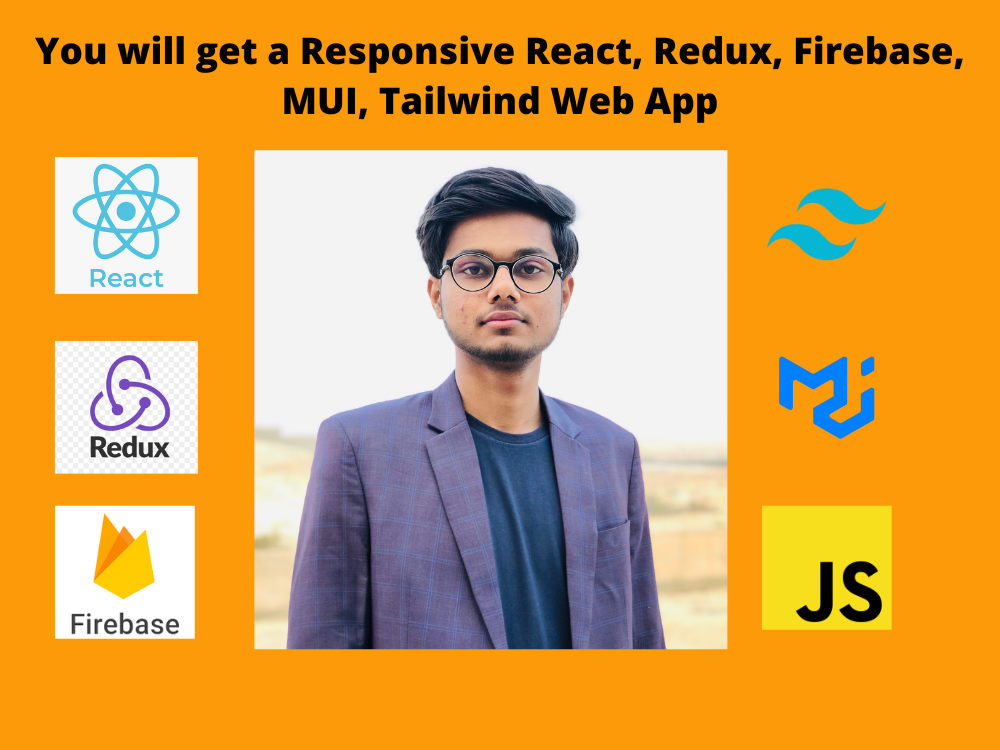 A responsive, react, redux, firebase, mui, tailwind, web app | Upwork
