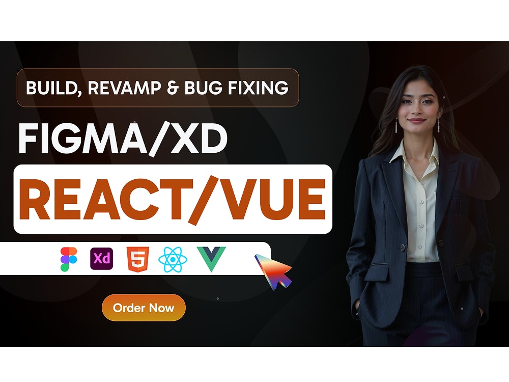 Figma to ReactJS, NextJS, VueJS, NuxtJS with Tailwind or Bootstrap | Upwork