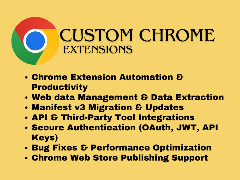 Custom Chrome Extension Development | Upwork