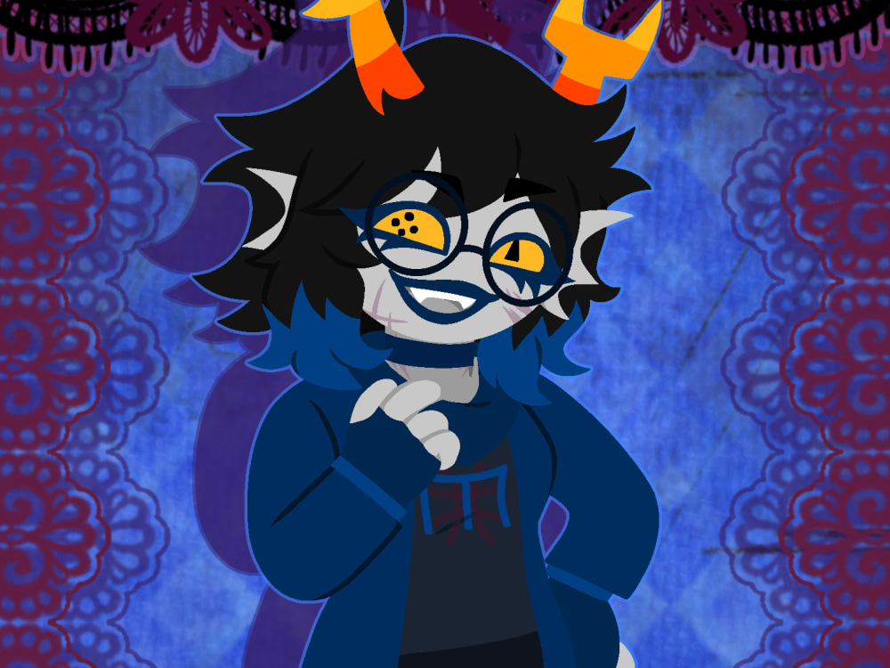 A flat color of Homestuck style art commission done! | Upwork