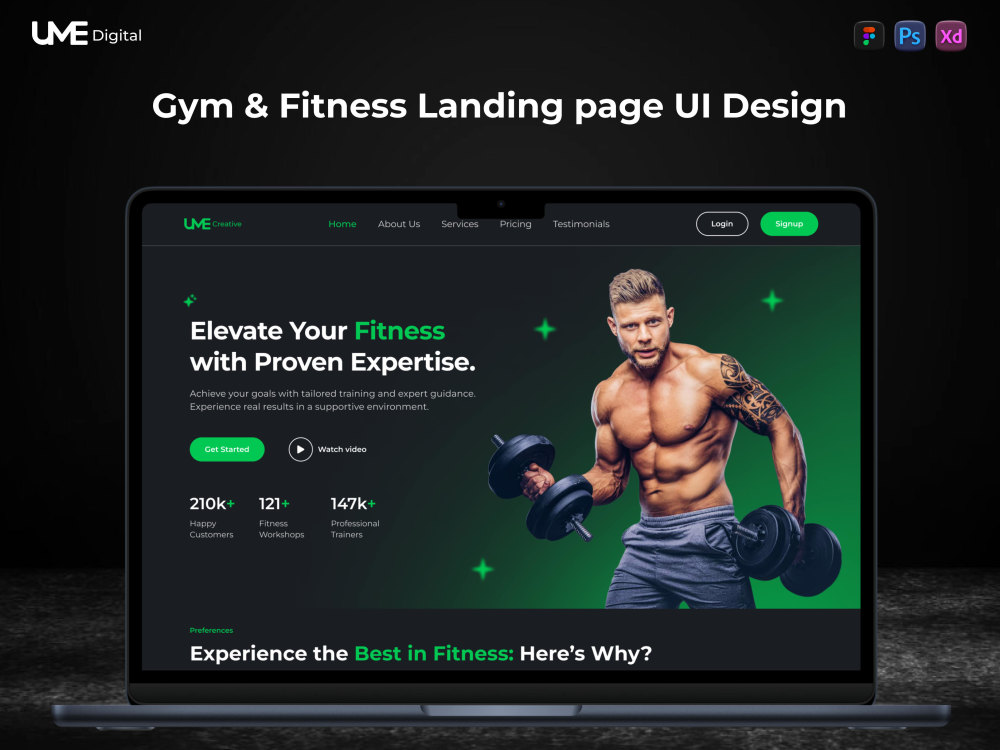 Creative, unique Website UI design, landing page UI design in figma ...