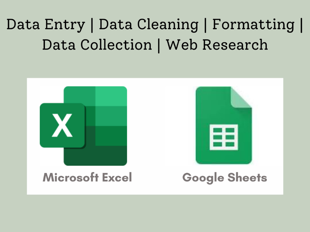 Excel/Google Sheets Data Entry, Data Cleaning and Formatting. | Upwork