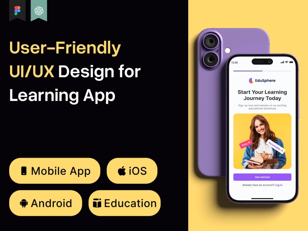 A User-Friendly UI/UX Design for Learning App | Upwork