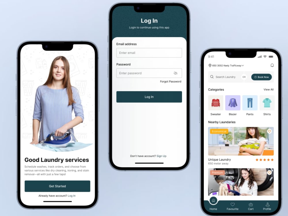On Demand Laundary App UI | Upwork