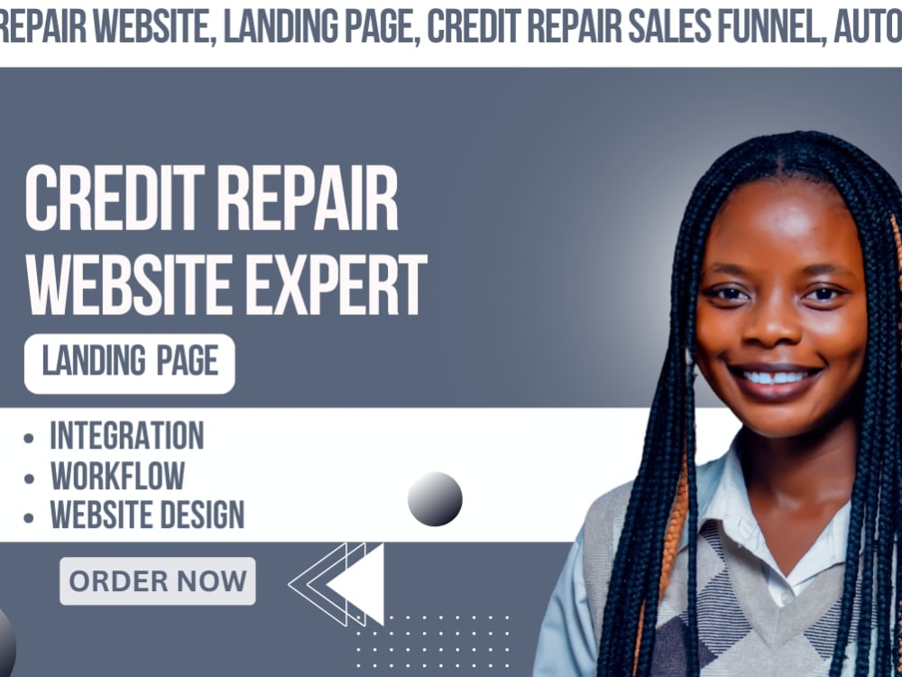 Credit repair website, landing page, credit repair sales funnel ...