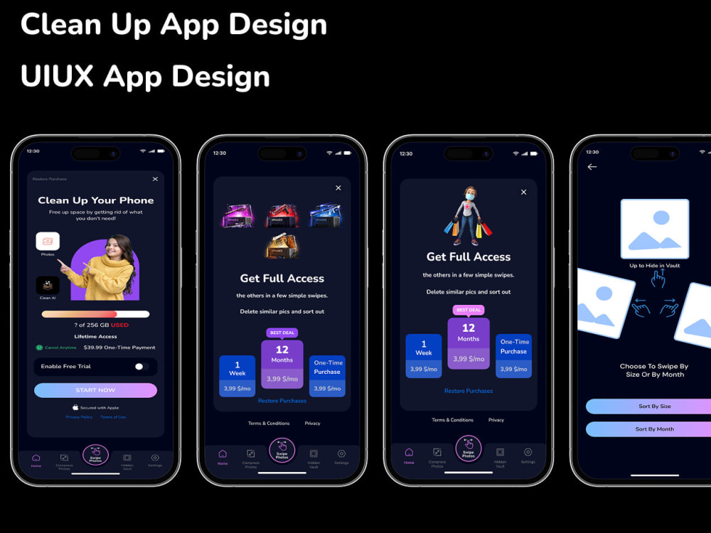 Clean Swipe Up App Design || Mobile App Design | Figma Design | Figma ...