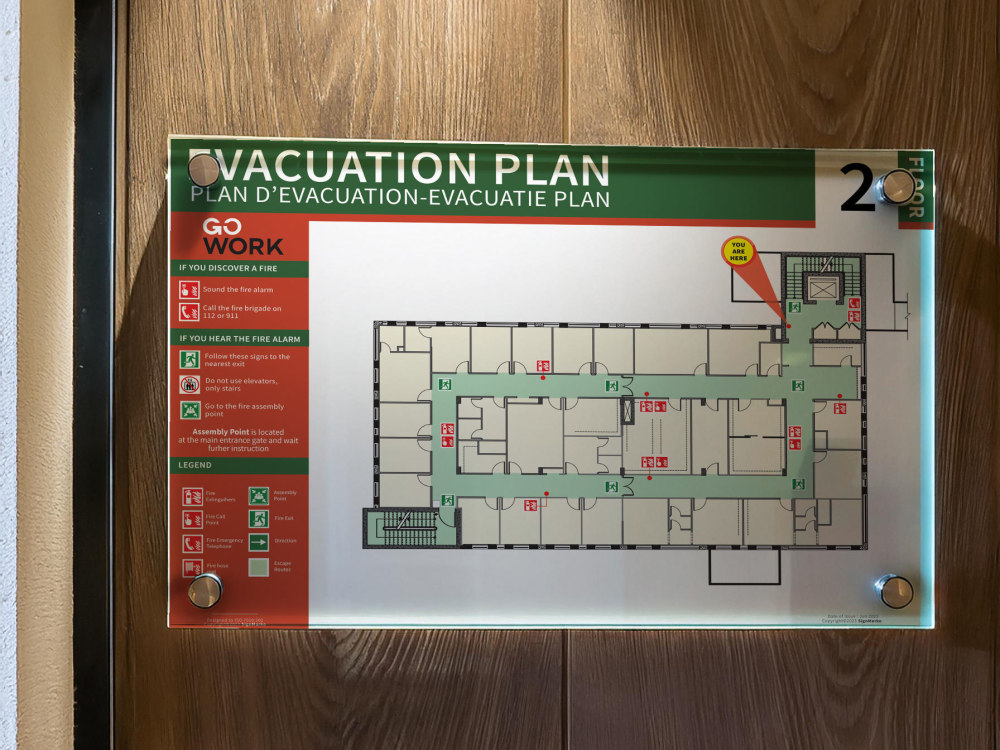 Evacuation plan and fire exit plan drawing | Upwork