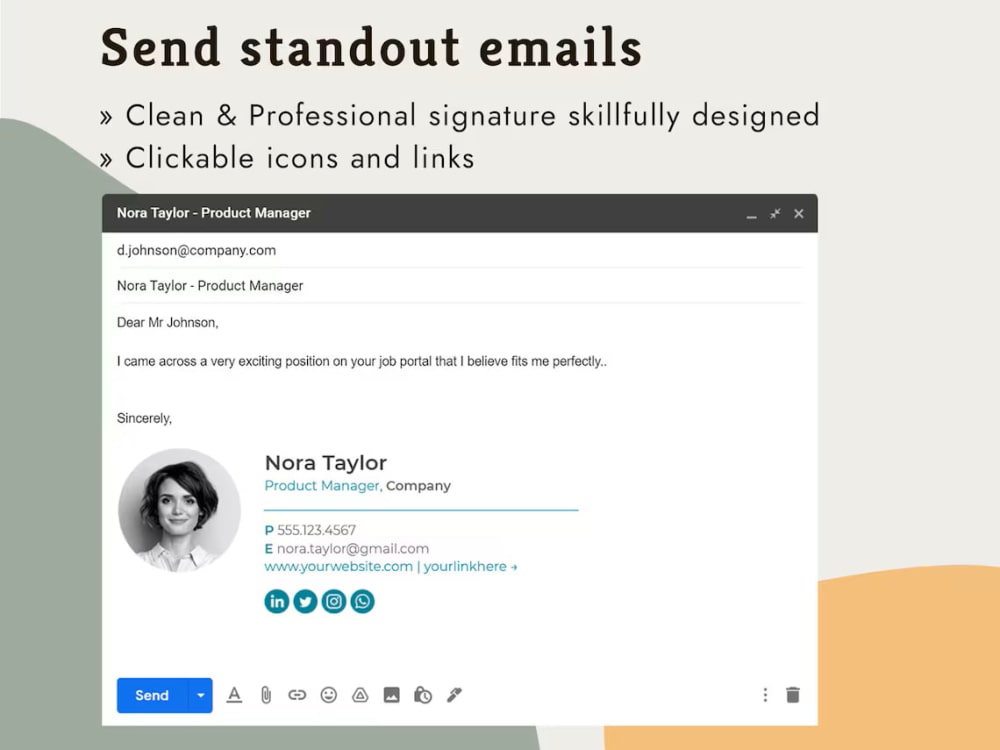 Professional & Clickable Email Signatures | Upwork
