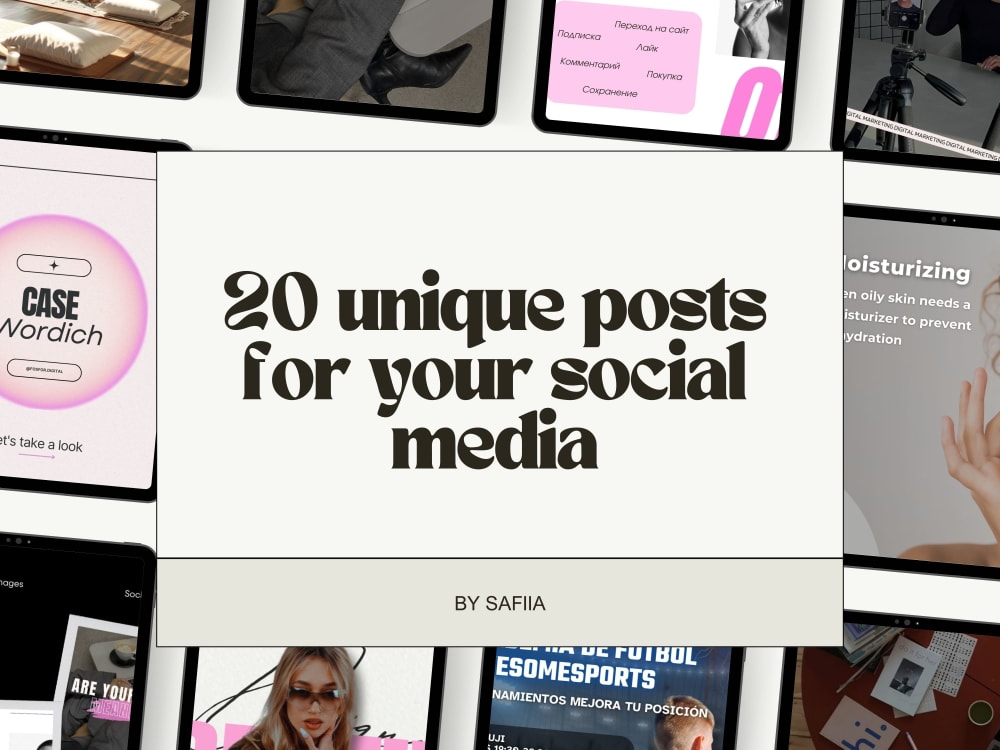 20 unique social media posts designs | Upwork