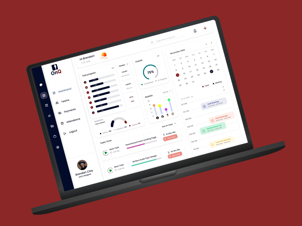A SaaS Remote Team Tool – UI/UX Landing Page & Dashboard Design | Upwork