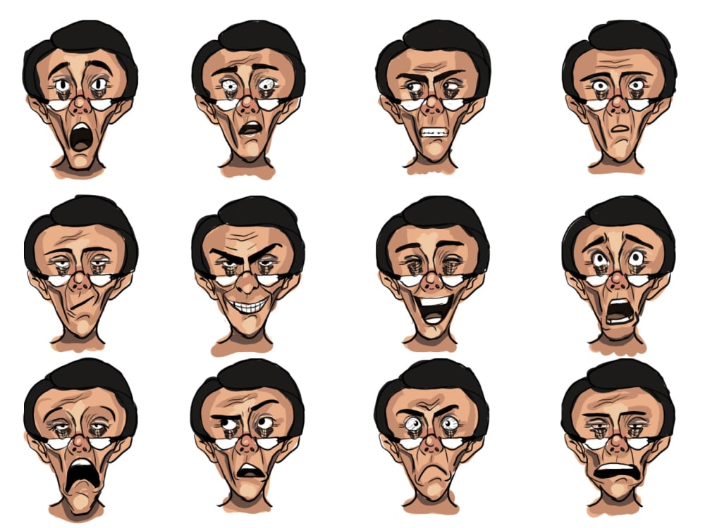 Character Turnaround & Expression Sheet – Stylized Cartoon Design | Upwork