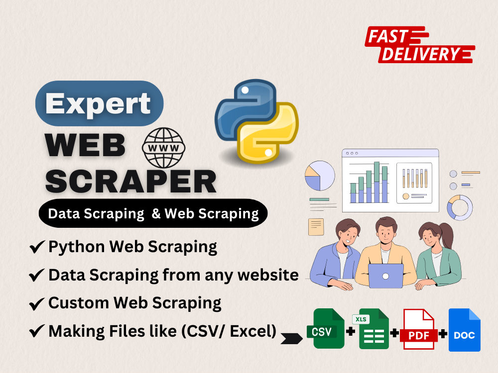 Web scraping, data mining, and automation using python and selenium | Upwork