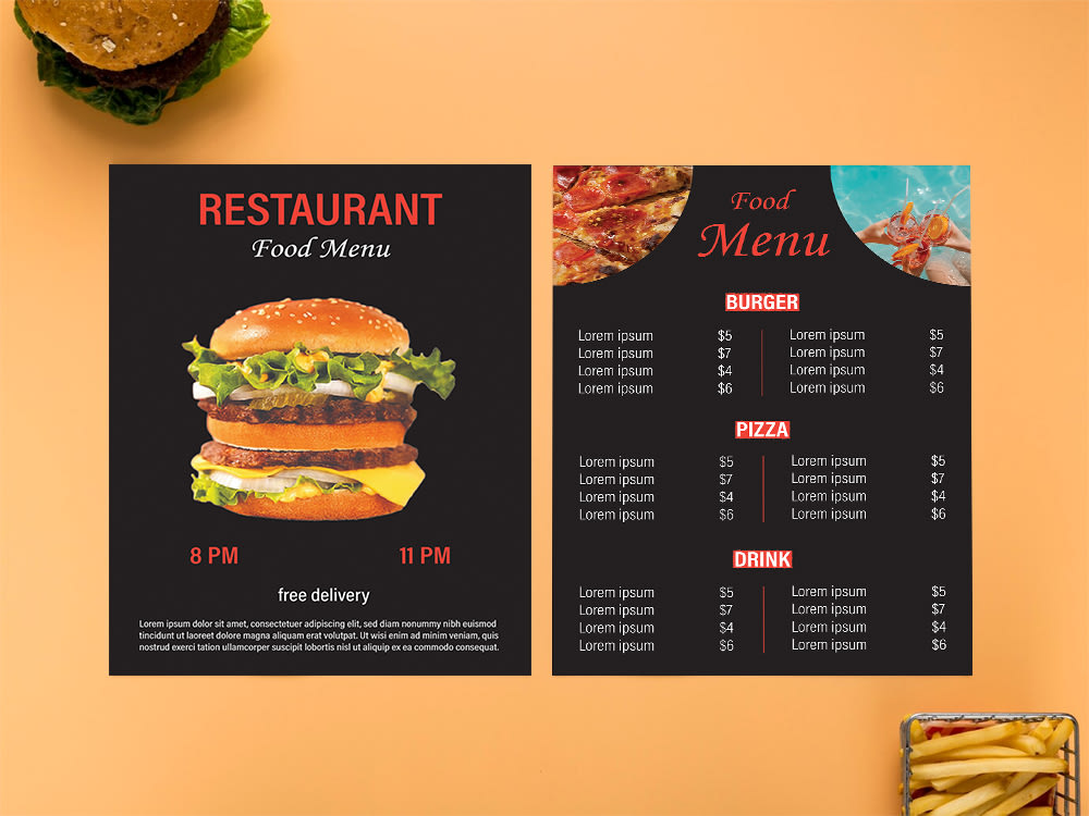 Custom Restaurant Menu Design | Fast & Professional | Upwork