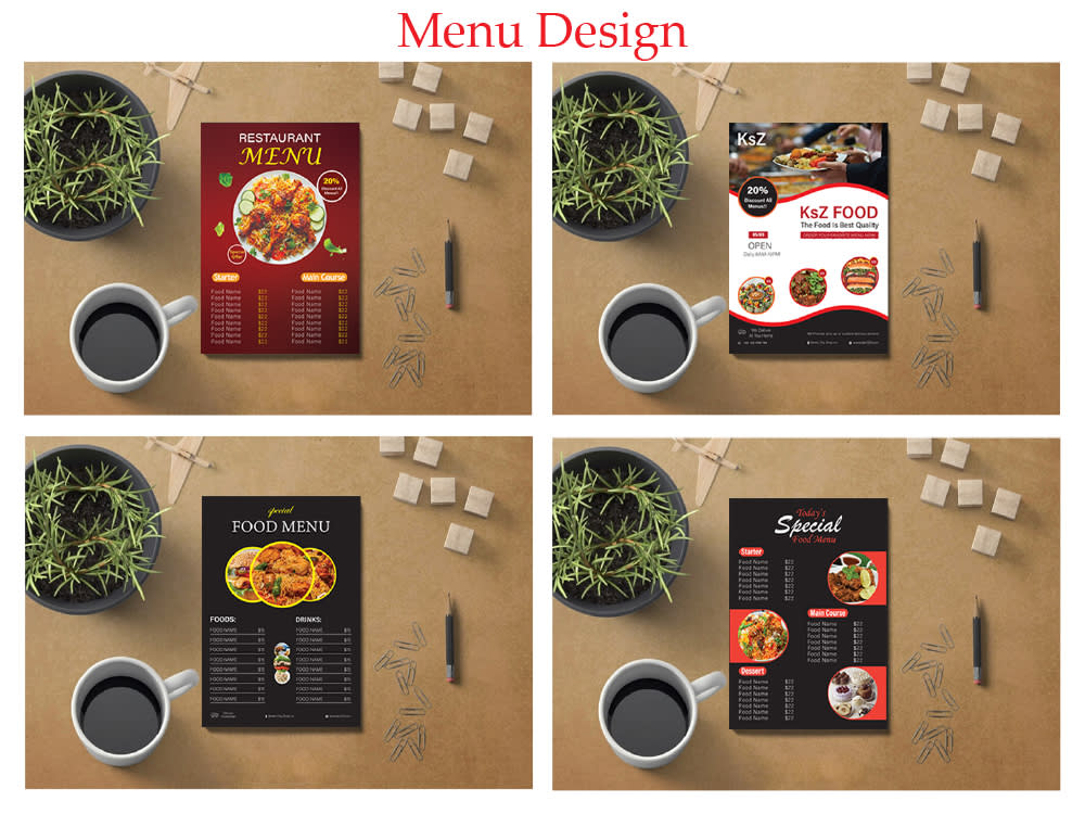 Custom Restaurant Menu Design | Fast & Professional | Upwork