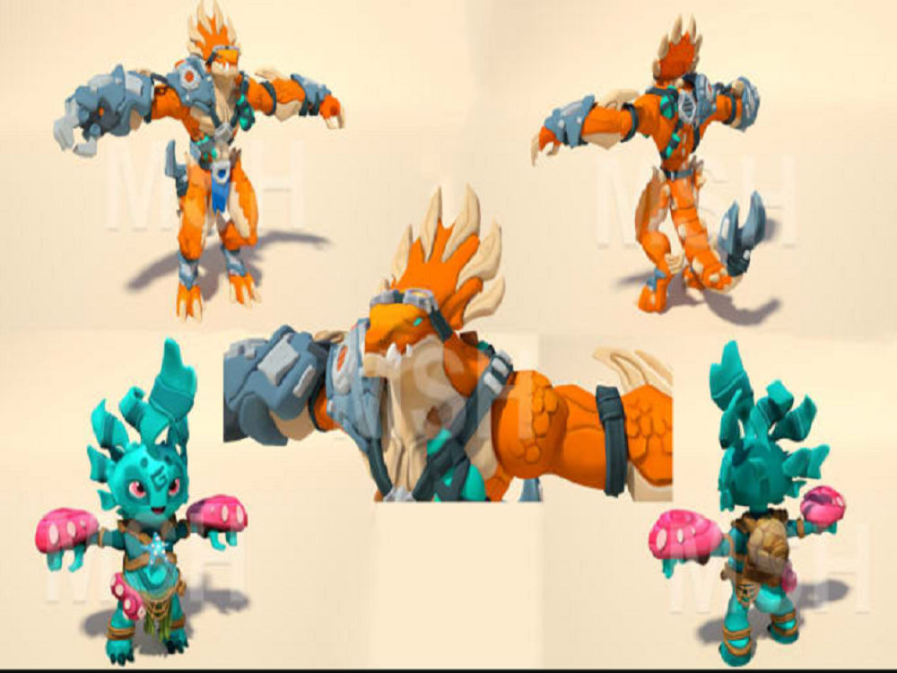Articulate 3d character, model for games animation and 3d print texture ...