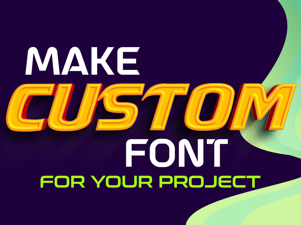 Custom font design, font logo, typography and script font design TTF ...